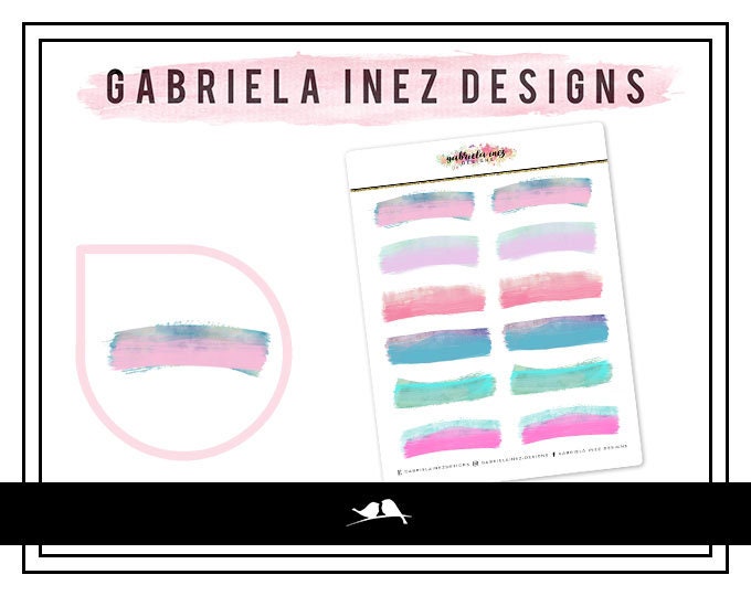 Watercolor Labels Pastel Planner Stickers Perfect for Any | Etsy