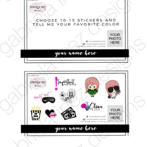 Custom Sticker Contact Cards for Planner Meet Ups & Events - Etsy