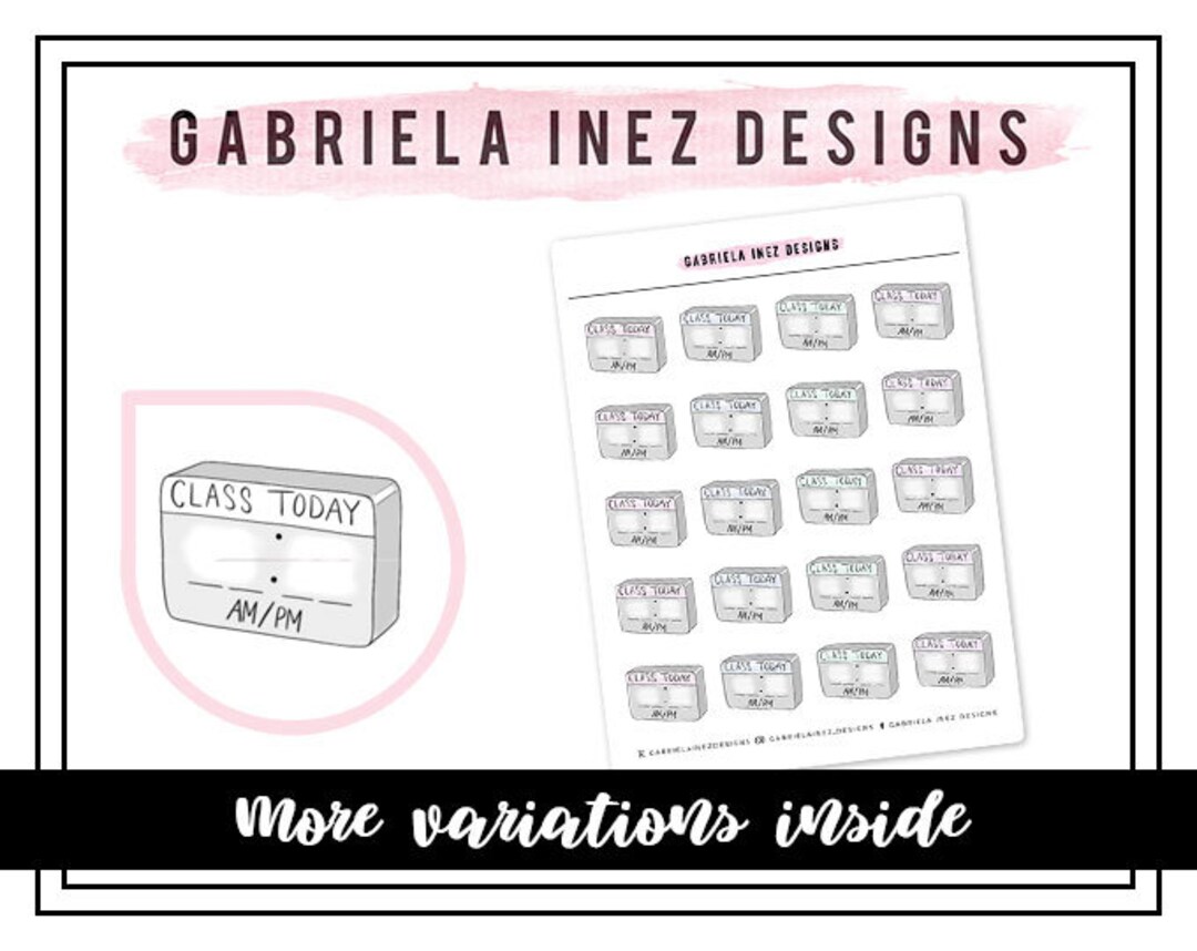 Class Schedule Stickers – Perfect for Any Standard Planners, Bullet ...
