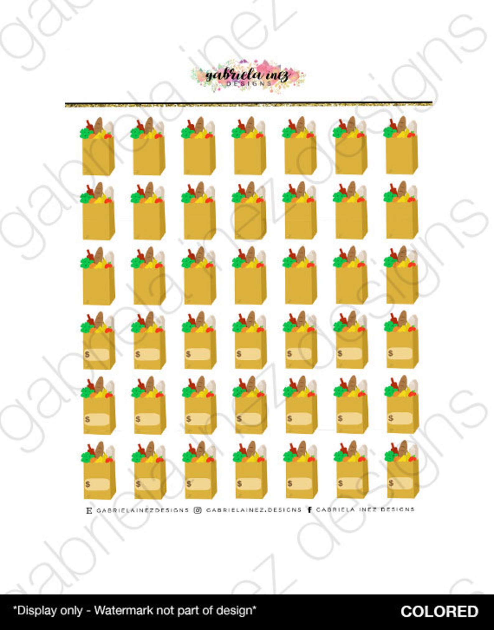 Groceries & Tracking Planner Stickers Perfect for Any - Etsy