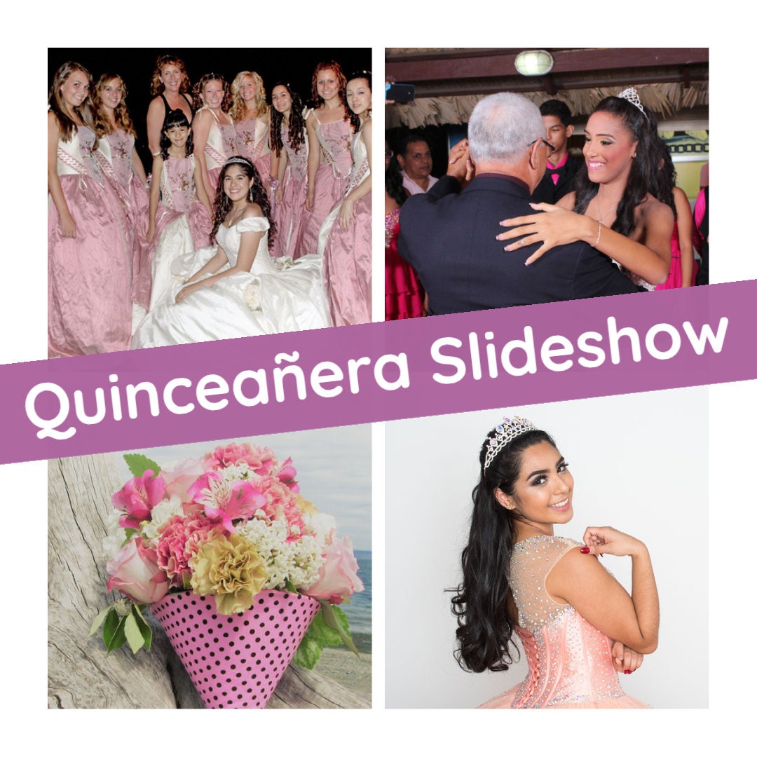 Quincea era Slideshow 15 Year Birthday Video Photo Etsy