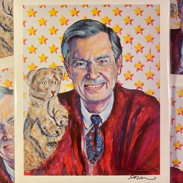 Mr Rogers Portrait - Etsy