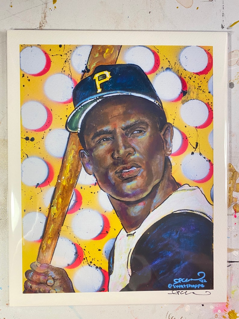 Roberto Clemente Giclée Print, Pittsburgh Pirates Yinzer Art Three ...
