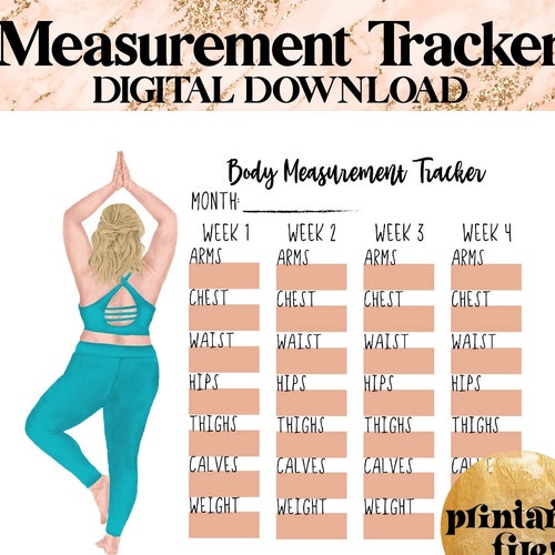 Body Measurement Tracker Weight Loss Tracker Printable - Etsy