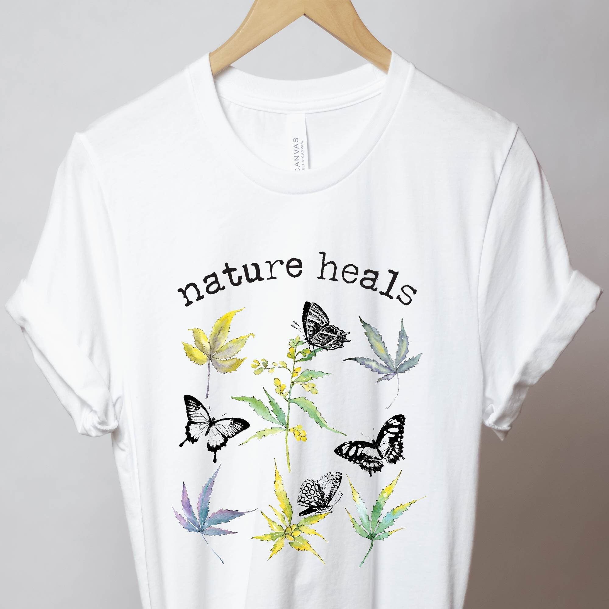 Cannabis T-shirt, Nature Heals, Medical Marijuana, Weed Shirt ...
