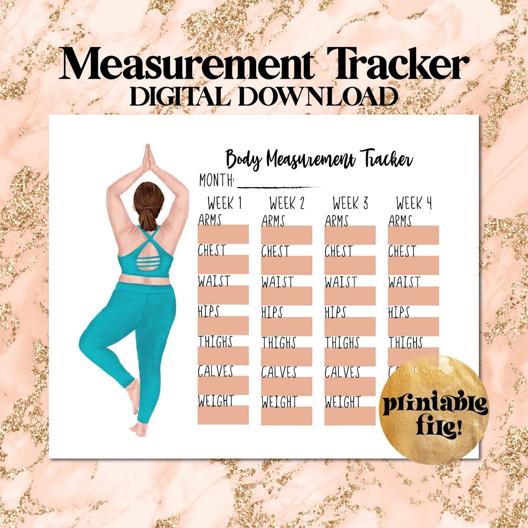 Printable Weight Loss Tracker, Weight Loss Chart, Body Measurement ...