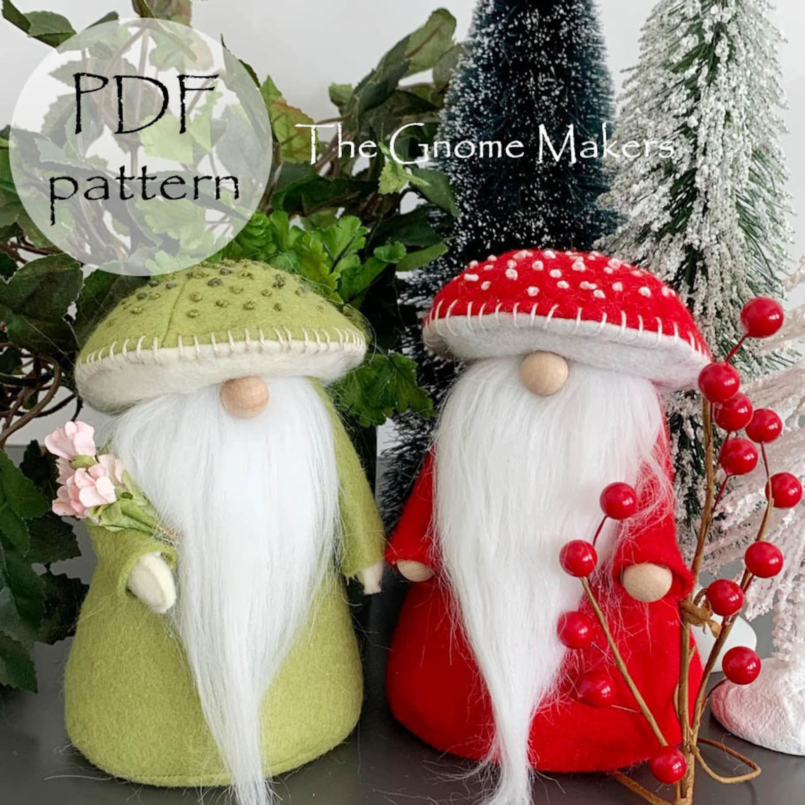 MUSHROOM Gnome Sewing Pattern Gnome Pattern Tutorial Cloth - Etsy