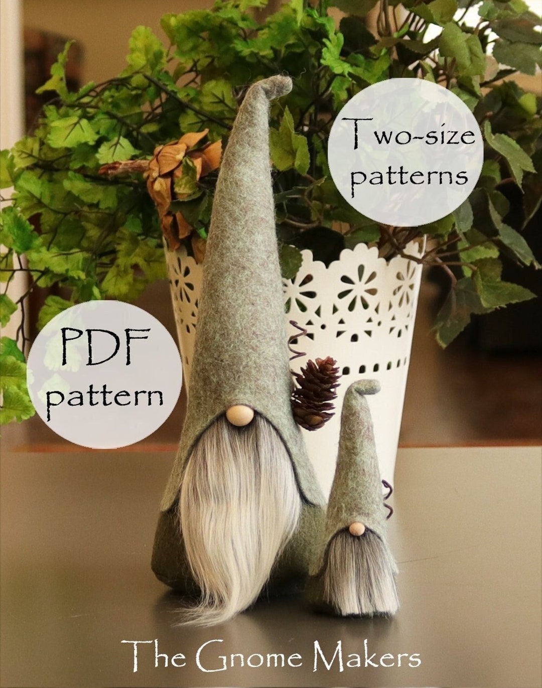 NORDIC Gnomes Sewing Pattern in Two Sizes, Nisse Tomte Patterns, Gnomes ...