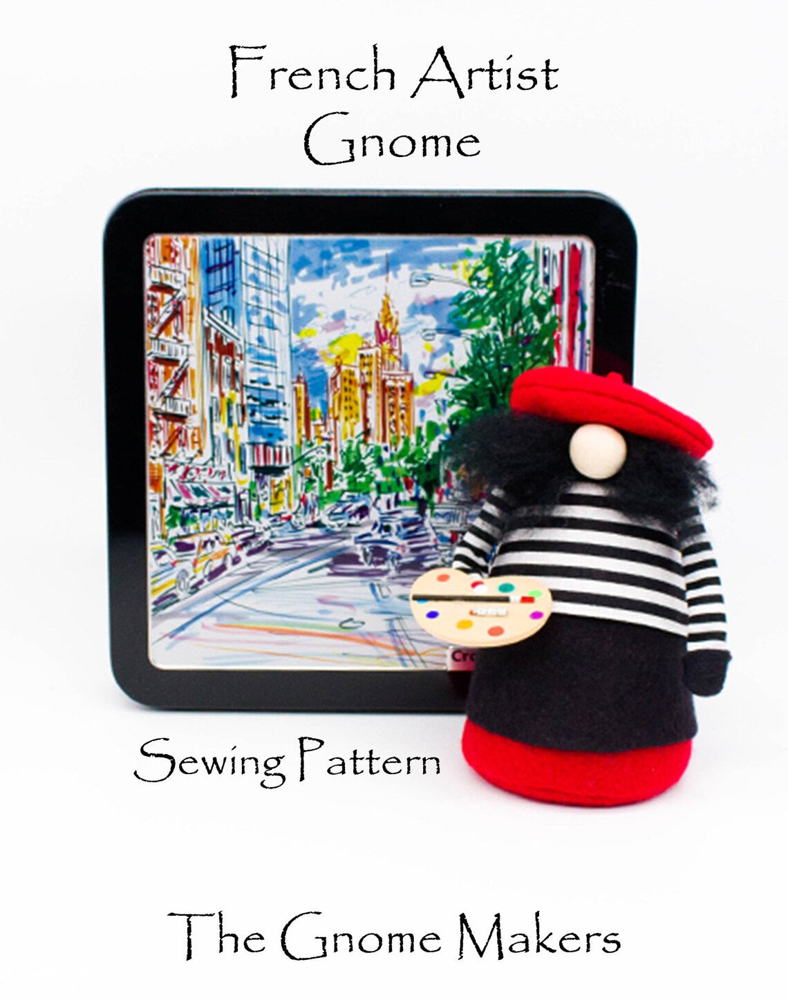 FRENCH ARTIST Gnome Sewing Pattern: Painting Gnome (PDF Pattern) - Etsy