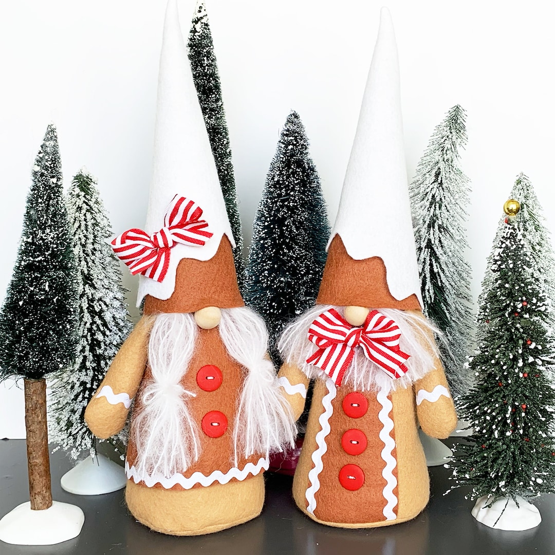 LARGE GINGERBREAD Gnome Couple Sewing Pattern, Christmas Gnomes, Gifts ...