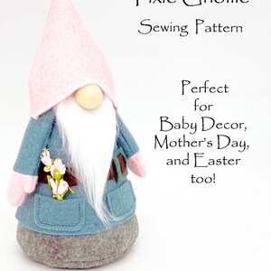 PIXIE Gnome Sewing Pattern, Craft Sewing Pattern, Doll Sewing Patterns and Supplies, Easter ...