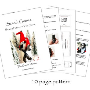 SCANDI Gnome Sewing Pattern, Very Popular, Nisse Tomte Christmas Decor ...