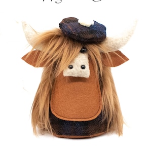 HIGHLAND COW Gnome Sewing Pattern Doll Sewing Supplies - Etsy UK