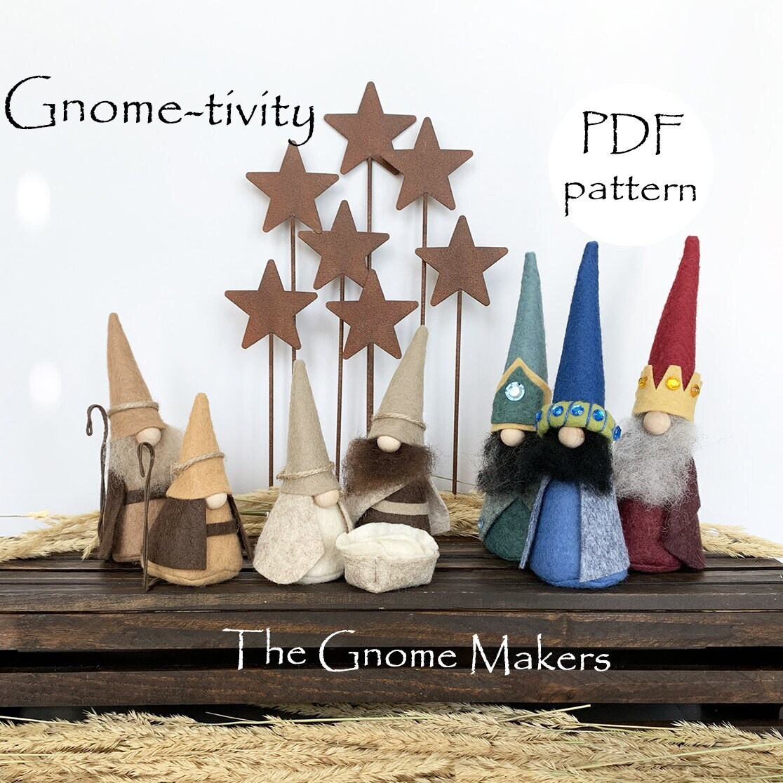 Gnome Nativity Sewing Pattern GNOME-TIVITY Christmas Gnome - Etsy