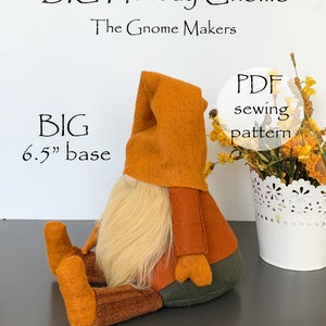 BIG HOLIDAY Gnome Pattern, Christmas Gnomes, Large Gnome Pattern, Large ...