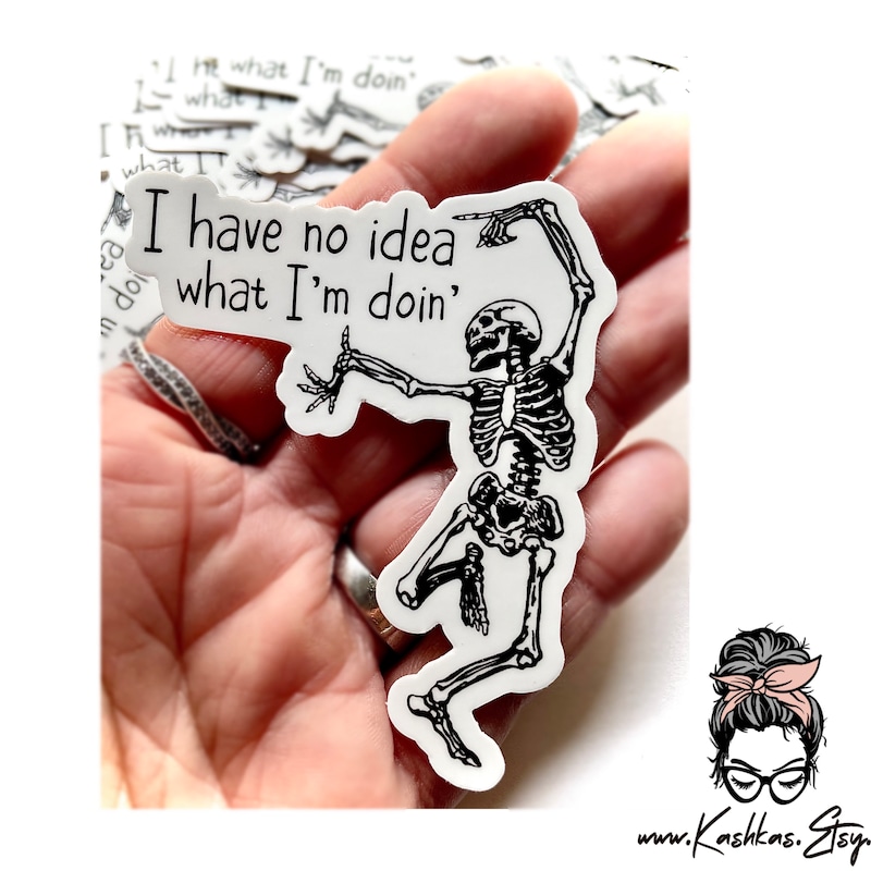 Skeleton Sticker - Etsy