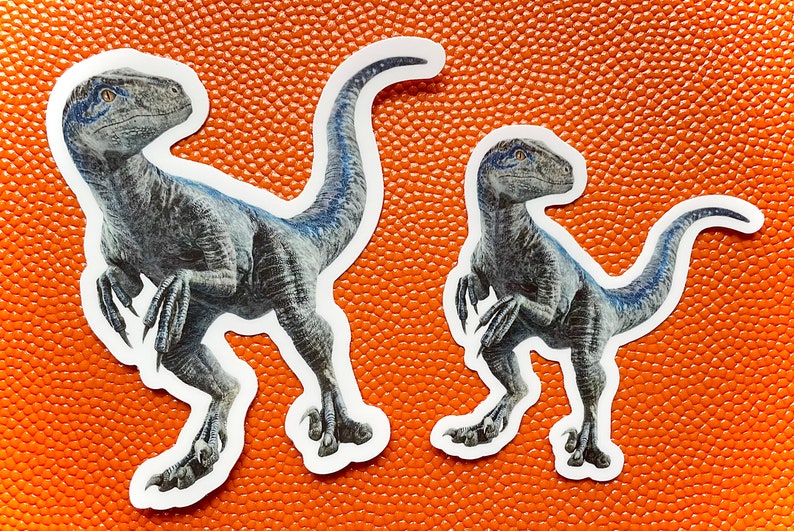 Velociraptor Vinyl Sticker, Blue Dinosaur Sticker, Raptor Stickers - Etsy