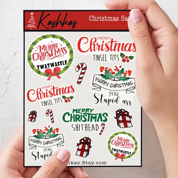 Christmas Stickers - Etsy