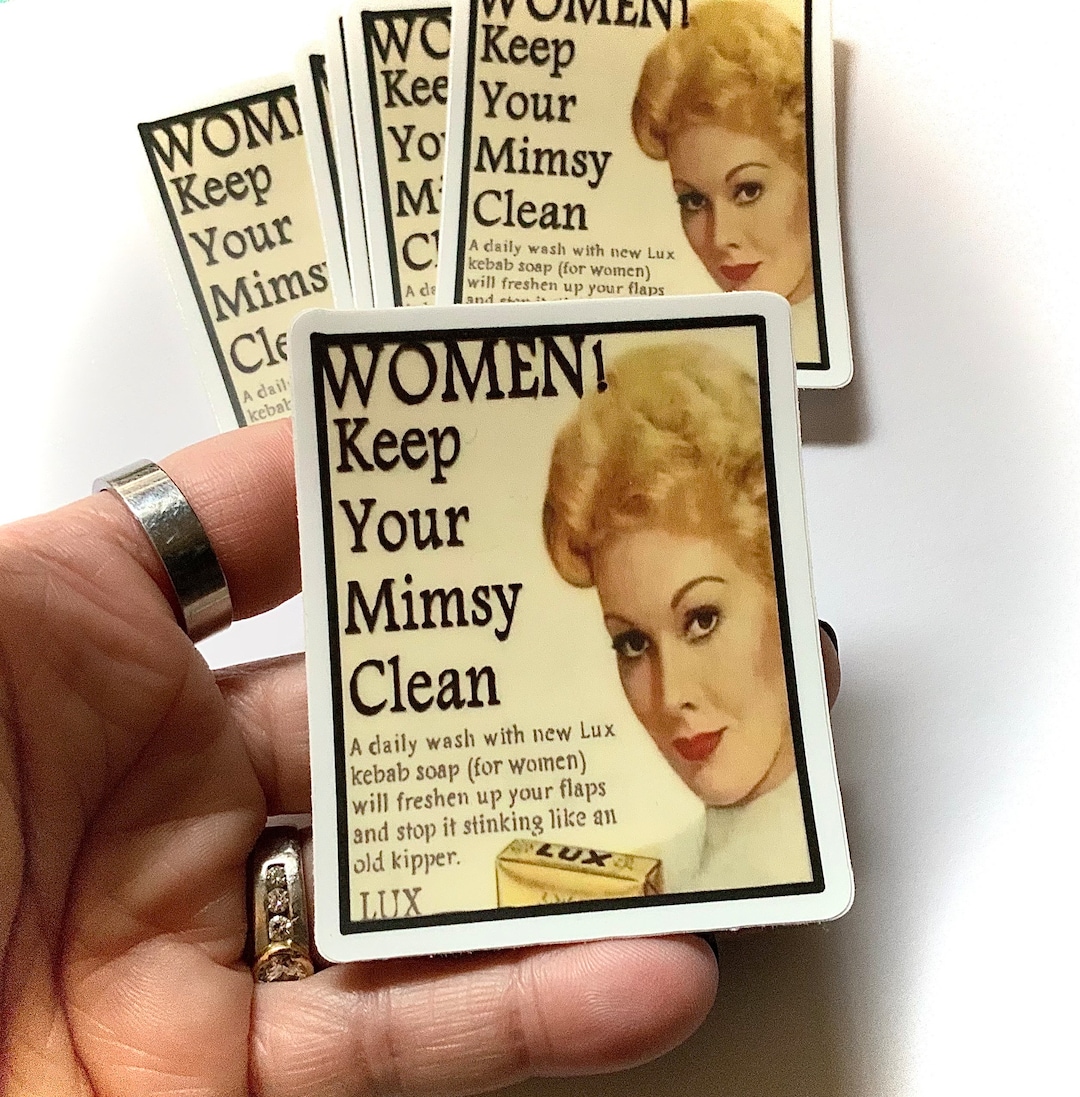 Vintage Female Soap Ad Inspired Sticker,keep Your Mimsy Clean Sticker ...