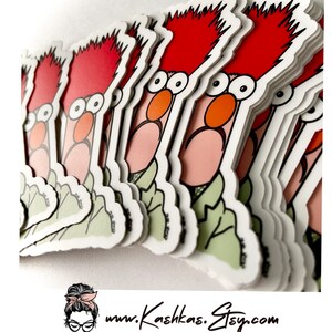 Beaker Sticker, Muppet Inspired Vinyl Sticker, Beaker Muppet Sticker ...
