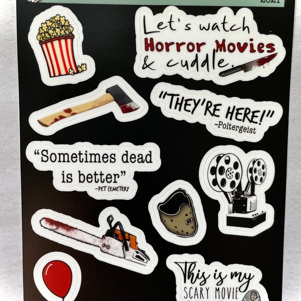 Funny Horror Sticker Packs - Etsy