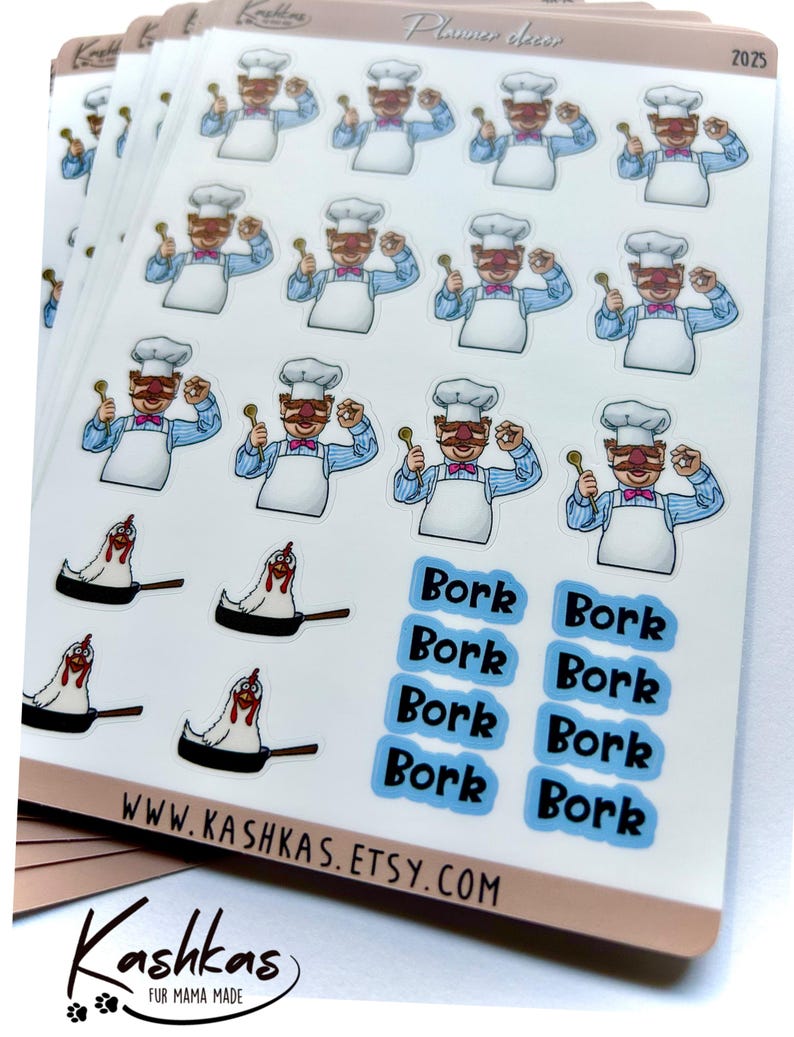 Swedish Chef Planner Stickers: Muppets Waterproof Vinyl Decals - Etsy