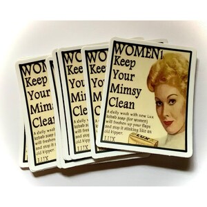 Vintage Female Soap Ad Inspired Sticker,keep Your Mimsy Clean Sticker ...