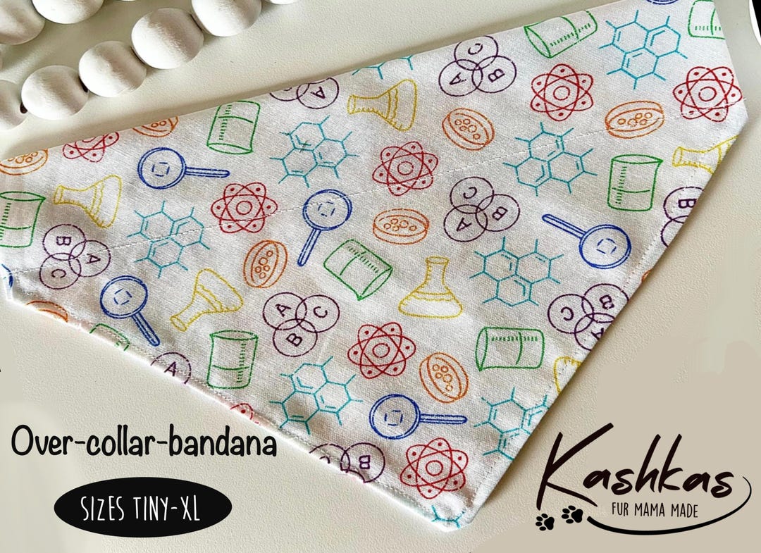 Chemistry Over-collar Pet Bandana: Science Lab Pattern - Etsy