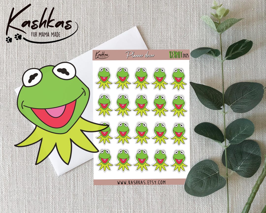Kermit the Frog Planner Stickers: Waterproof Muppet Decals - Etsy