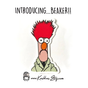 Beaker Muppet Sticker: Waterproof Vinyl Decal - Etsy