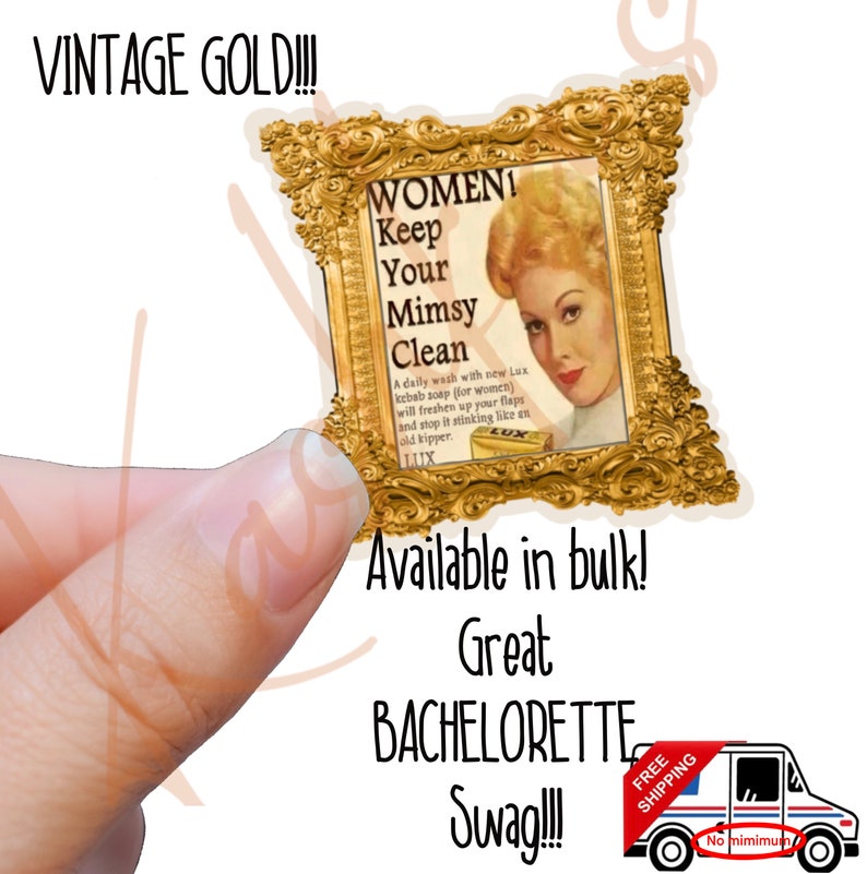 Vintage Female Soap Ad Inspired Stickerkeep Your Mimsy Clean - Etsy