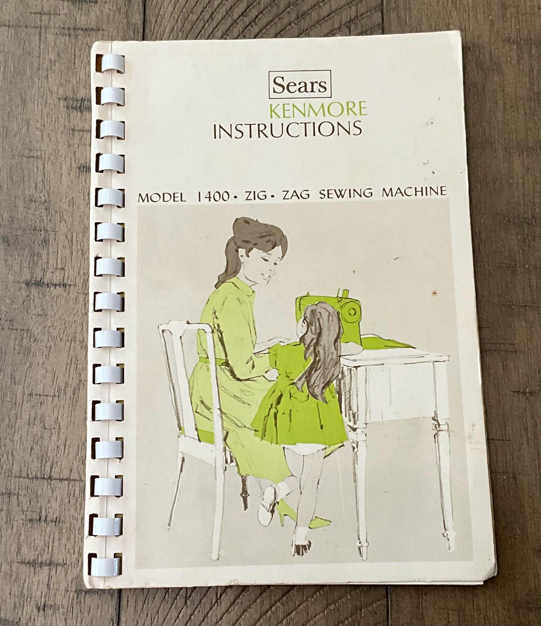 Sears Kenmore Instructions Model 1400 Zig Zag Sewing Machine Original ...