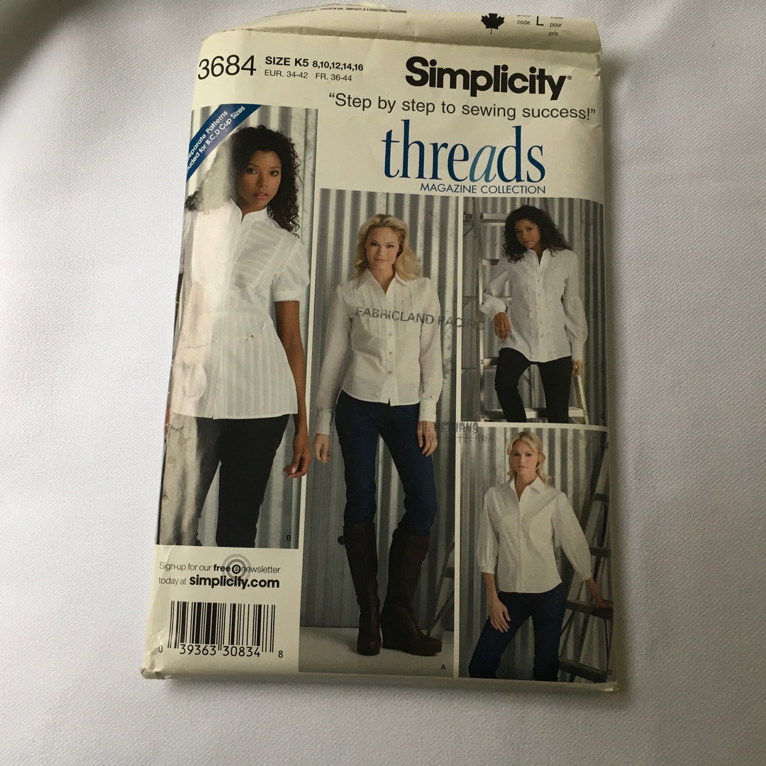 Simplicity Threads 3684 Misses Shirt Blouse in Two Lengths Cup ...