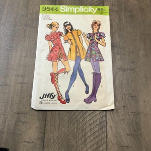 Simplicity 9544 Sewing Pattern Young Junior Teens Mini Dress Short ...