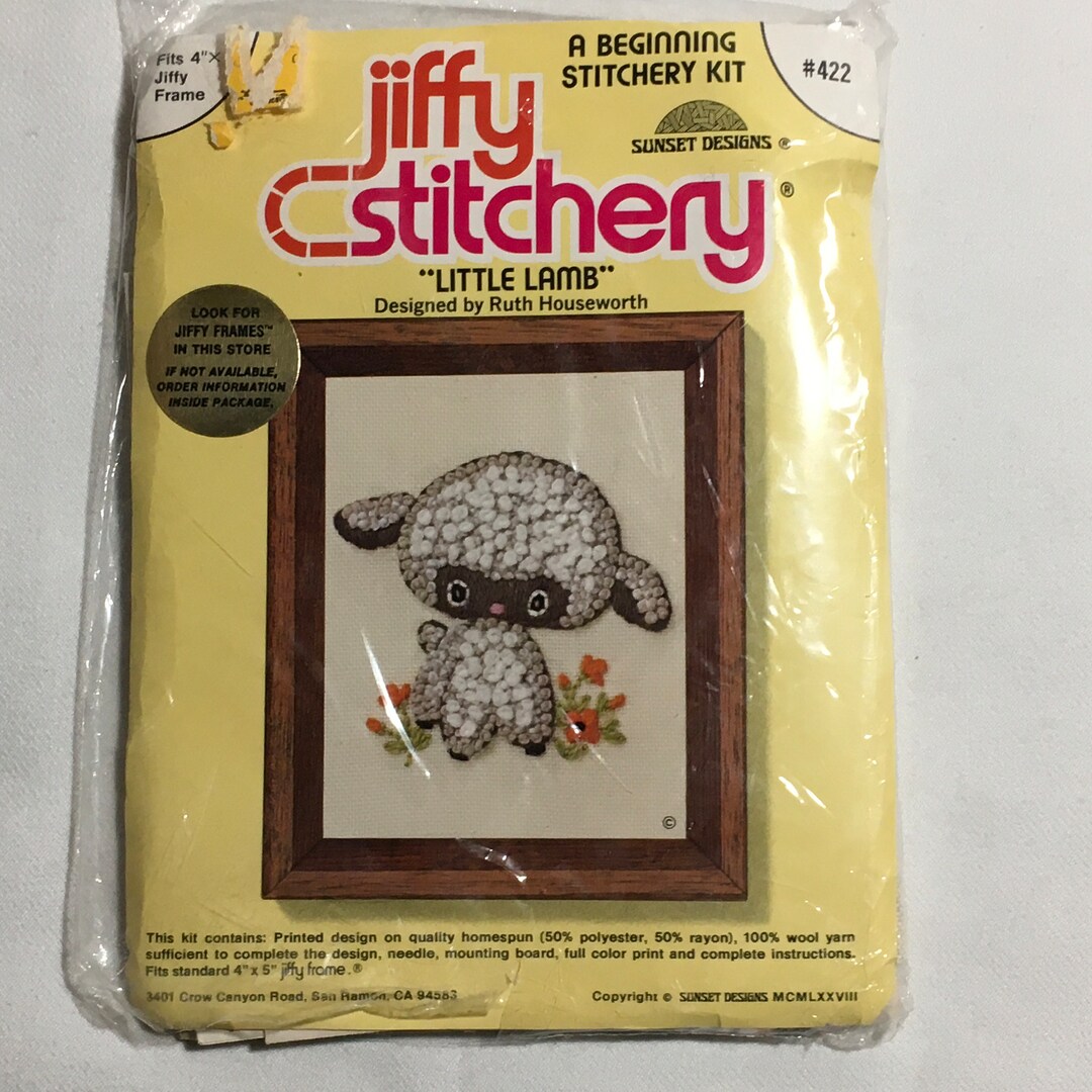 Jiffy Stitchery 422 Little Lamb Nursery Daycare Baby Room Wallhanging ...