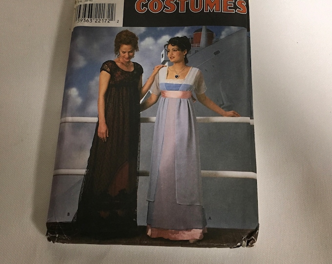 Simplicity 8399 0673 Sewing Pattern Misses Costume Gown Underskirt Belt ...