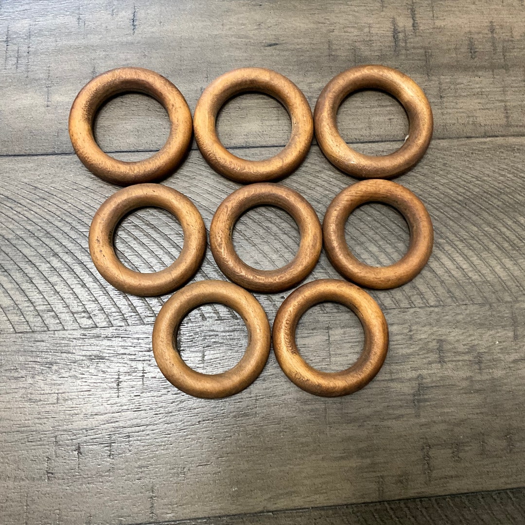 Wooden Curtain Rings Drapes Curtain Rod Rings Window Drapery Wood Rings ...