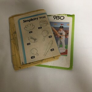 Simplicity 9130 Sewing Pattern Set of Sports Pillows Baseball Mitt ...
