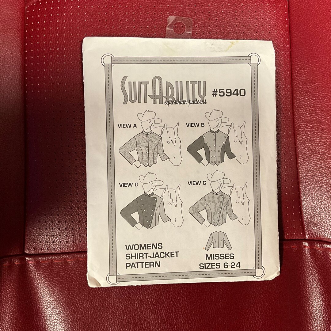 Suitability 5940 Equestrian Womens Sewing Pattern Shirt Jacket Mandarin ...