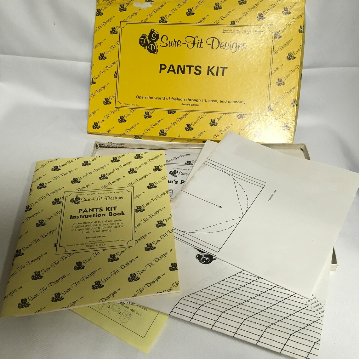 Sure Fit Designs Pants Kit Designer Jeans Drawing Pull on Waistband ...