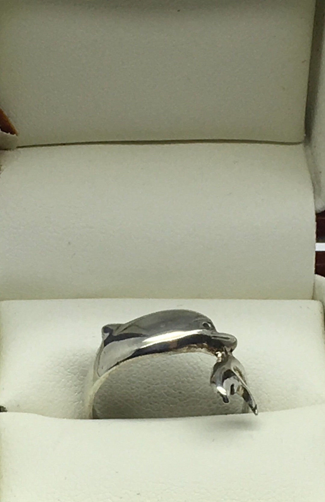 Sterling Silver Dolphin Ring Head Tail Friendship Harmony Good Luck ...