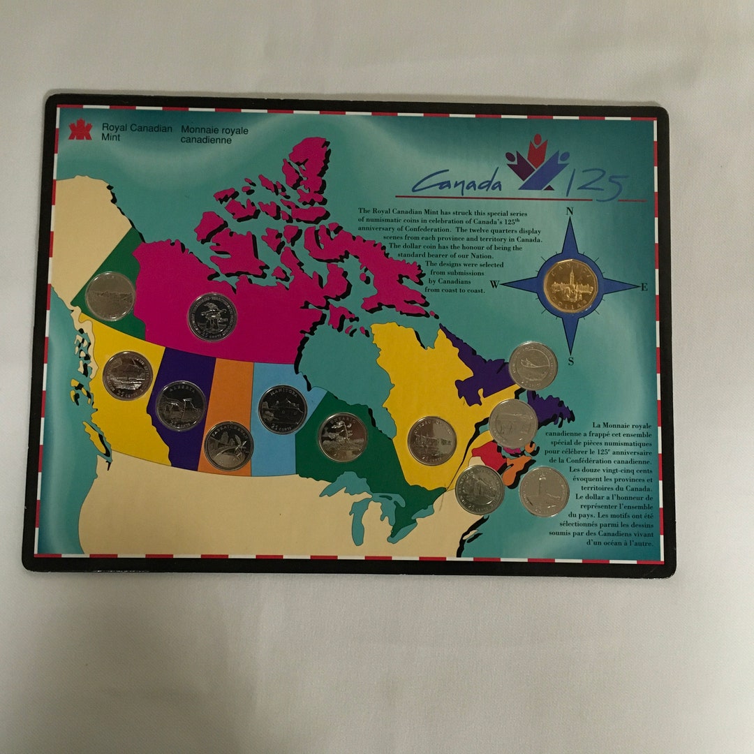 Canada 1992 125th Anniversary 25 Cents Province Quarters Set RCM Royal ...