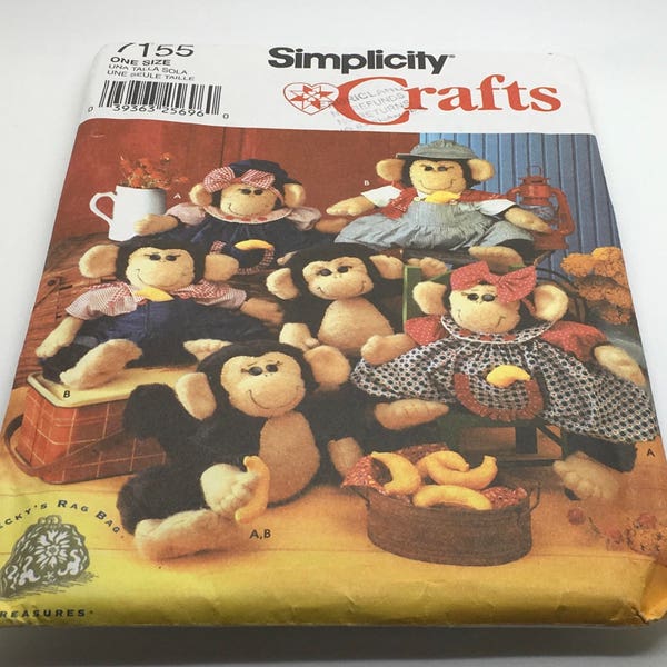 Monkey Stuffy - Etsy