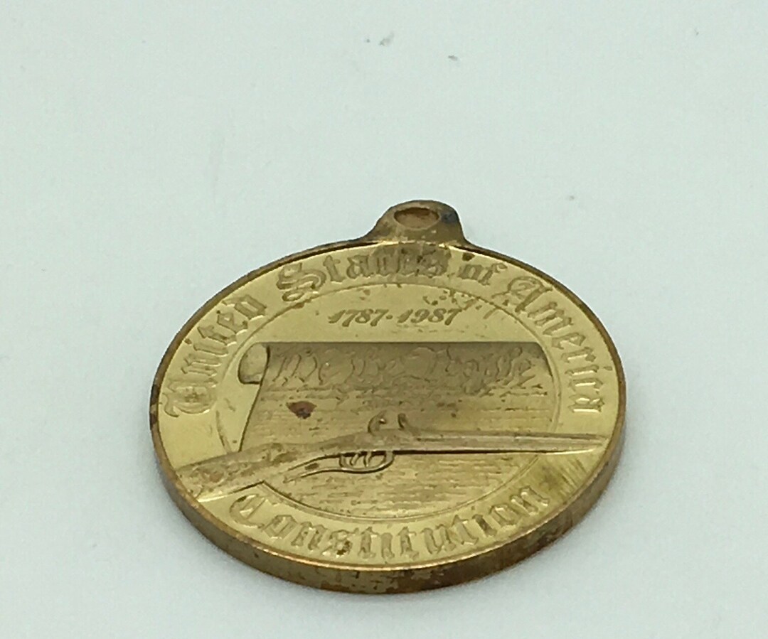 2nd Amendment Silver Round Coin Fob Key Chain Fob Gilded the Right of ...