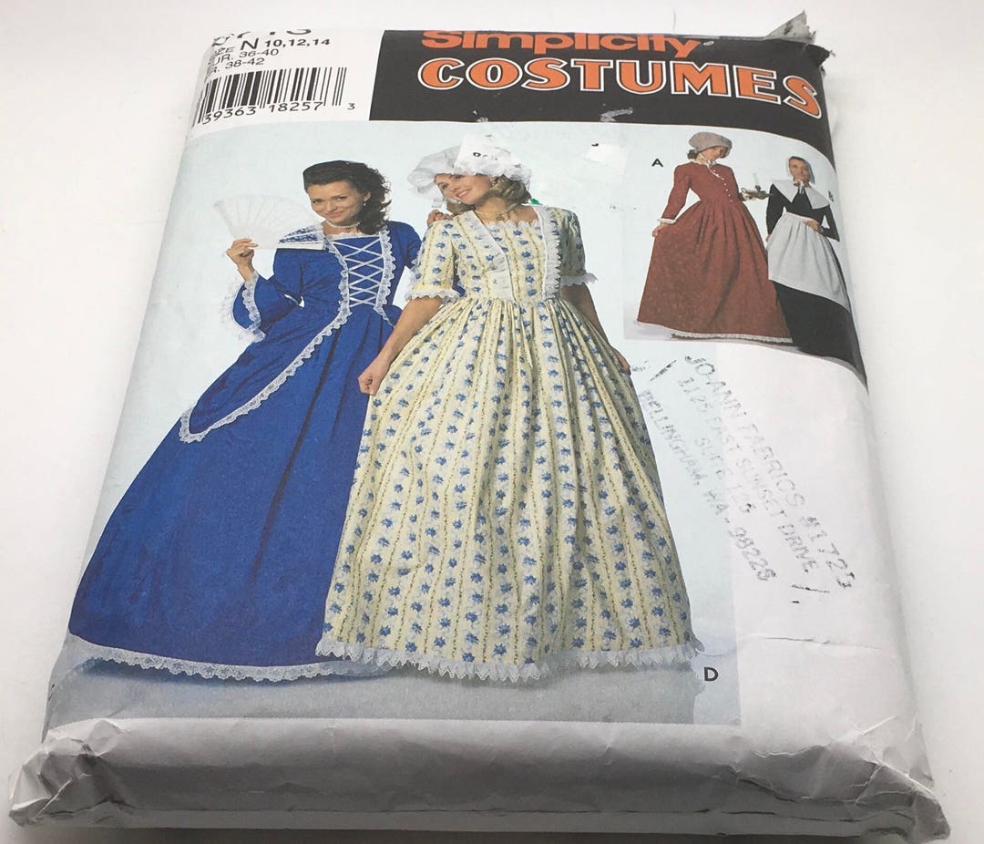 Simplicity Costumes Sewing Pattern 9713 Petite Puritan Centennial 18th ...