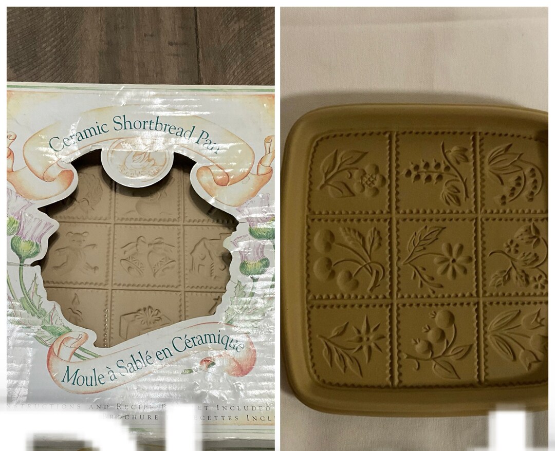 Ceramic Shortbread Pan Brown Bag Cookie Art Mold 1980 or 1993 Hill ...