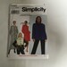 Simplicity 6246 Sewing Pattern Kimono Misses Pull-on Pants Pullover Top ...