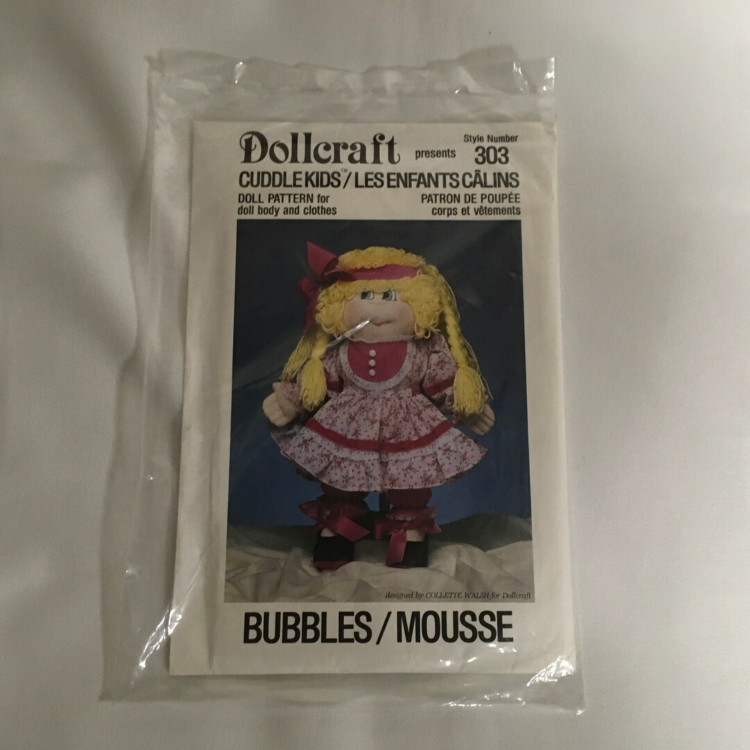 Dollcraft Cuddlekids Bubbles Girl Sewing Pattern Doll Pattern Doll Body ...