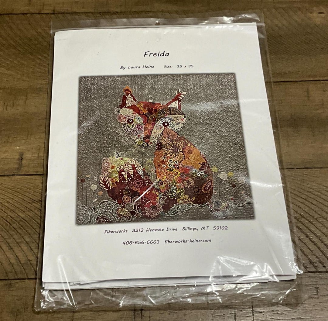 Fiberworks Freida Fox Collage Quilt Pattern Fused Applique Laura Heine ...