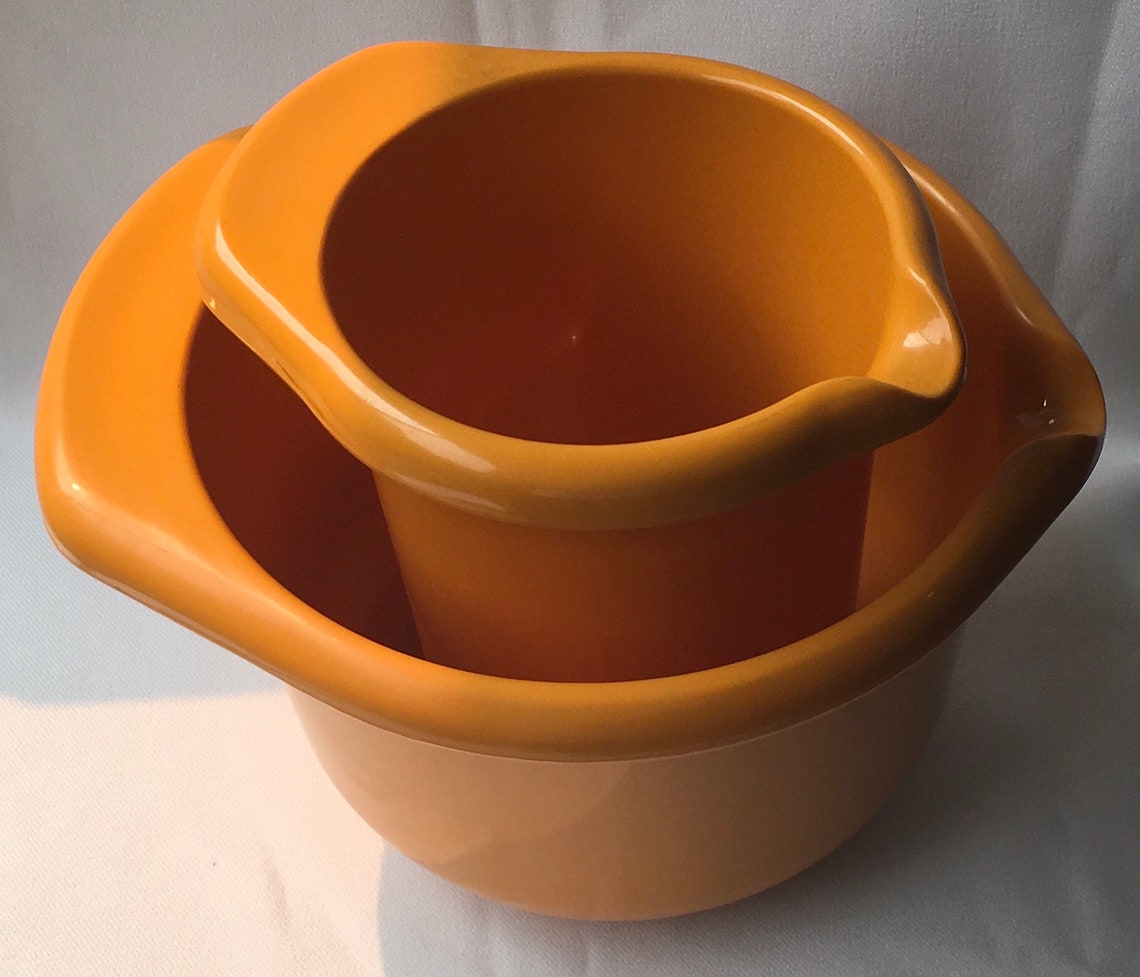 Vintage Emsa Germany Burnt Orange Mixing Bowls With Spout and - Etsy